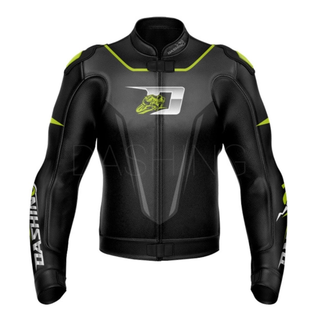 Black Leather Motorcycle Riding Jacket Premium Protective Gear for ...