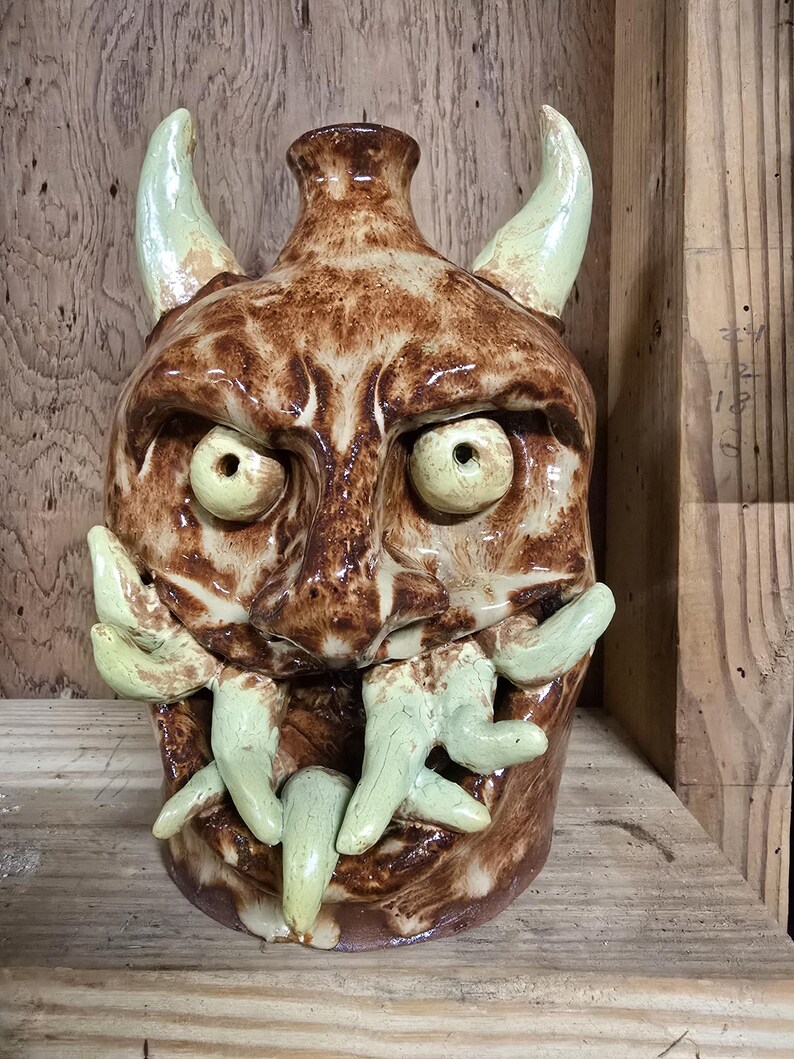 Handmade Devil Face Jug - Etsy