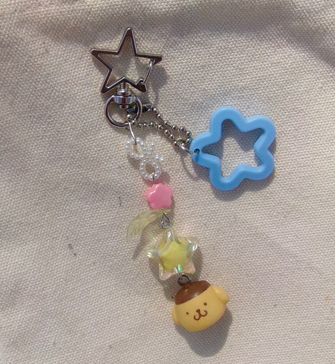 Pom Pom Purin Keychain - Etsy