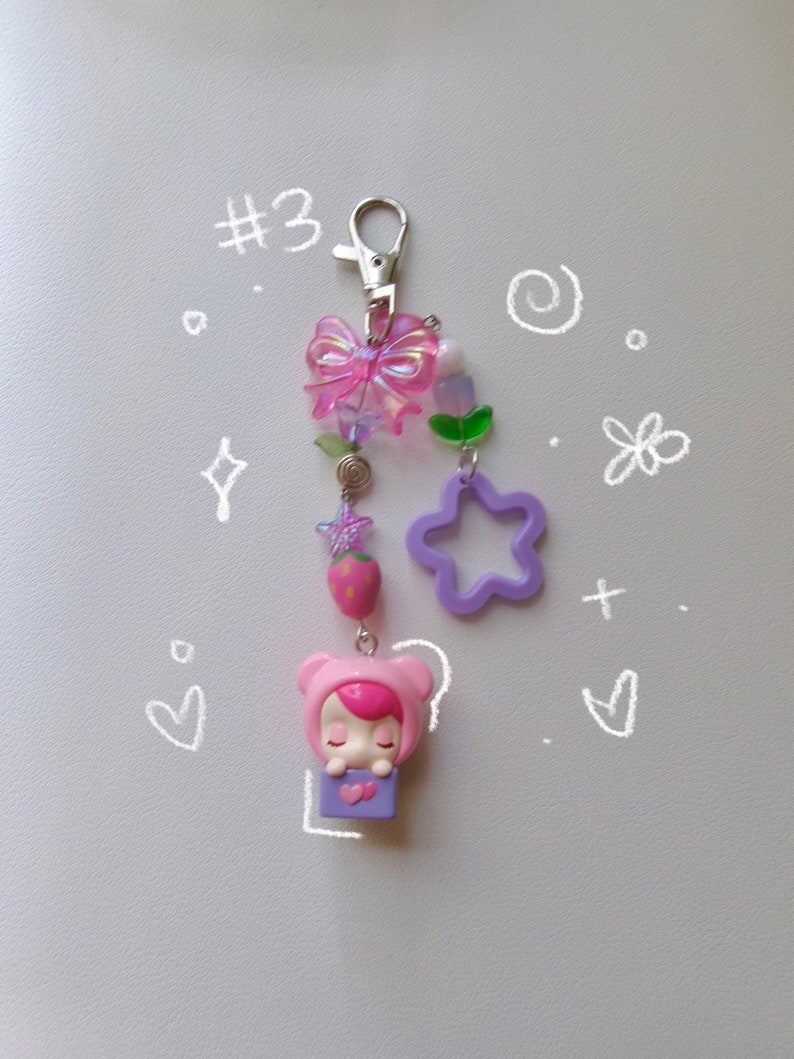 Cute Character Keychains Kawaii Aesthetic Y2K Coquette Accessory Gift ...