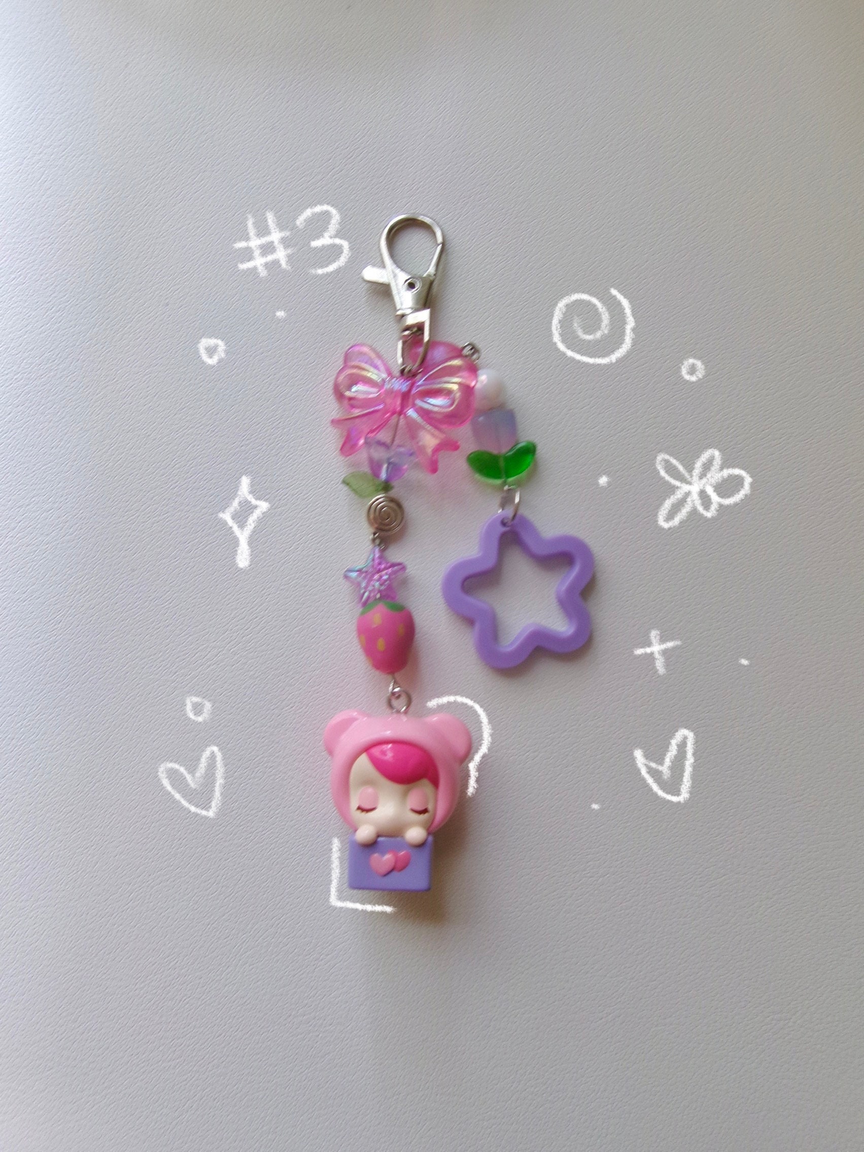 Cute Character Keychains Kawaii Aesthetic Y2K Coquette Accessory Gift ...