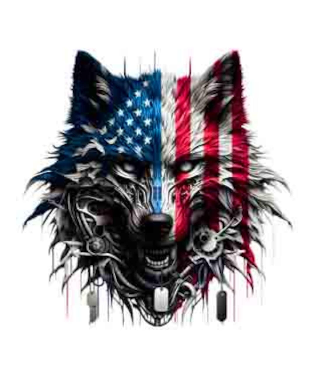 American Patriot - Biomechanical Wolf Instant Digital Download Military ...