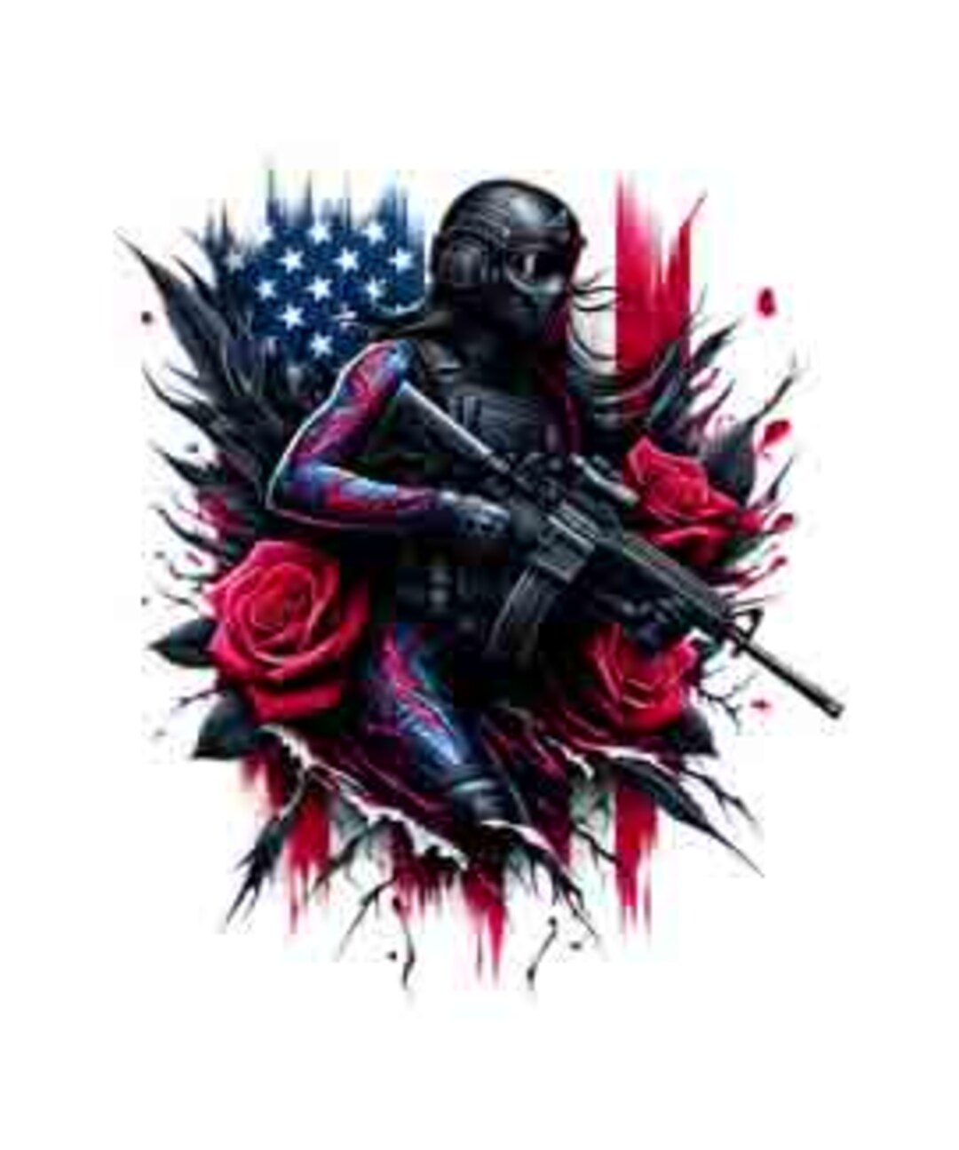American Patriot - Explosion of Valour Soldier Military Svg Digital Art ...