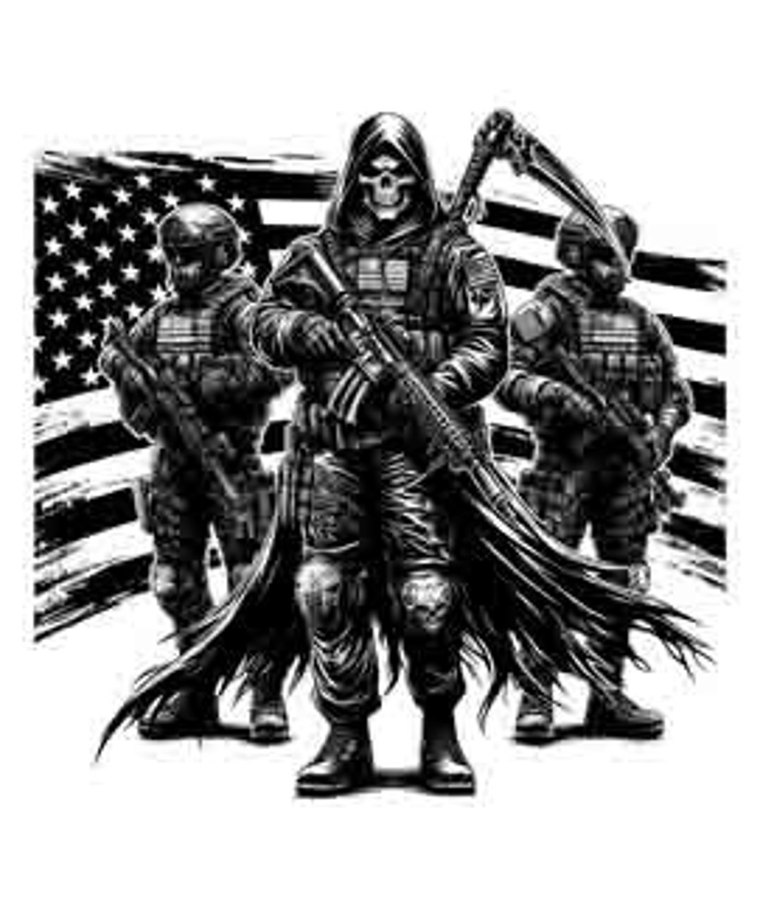 American Patriot Soldier - Skull Grim Reaper , Army Military Digital ...