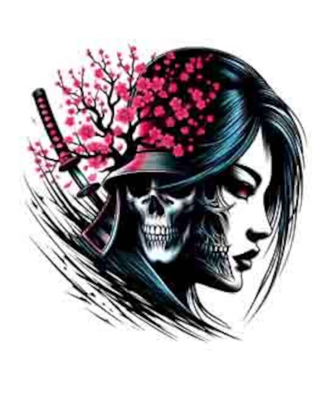 Samurai Ninja Wraithborn Grim Reaper Svg Skull Svg Digital Art PNG ...