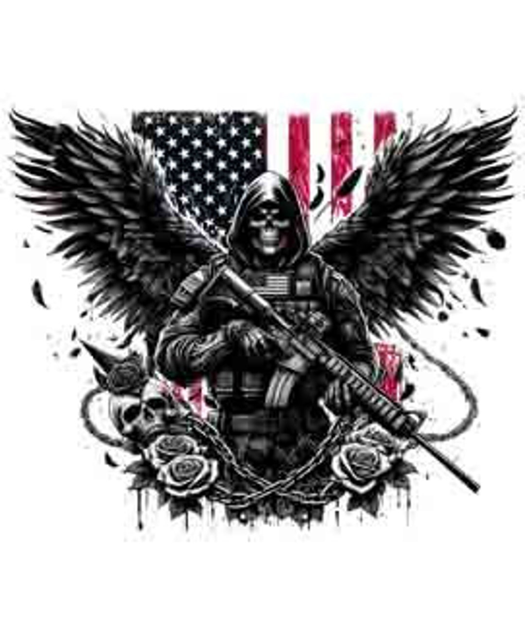 American Patriot Soldier - Skull Grim Reaper , Army Military Digital ...