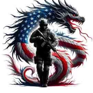 Dragon Patriot Digital Art PNG, JPEG & SVG Instant Download for Apparel ...