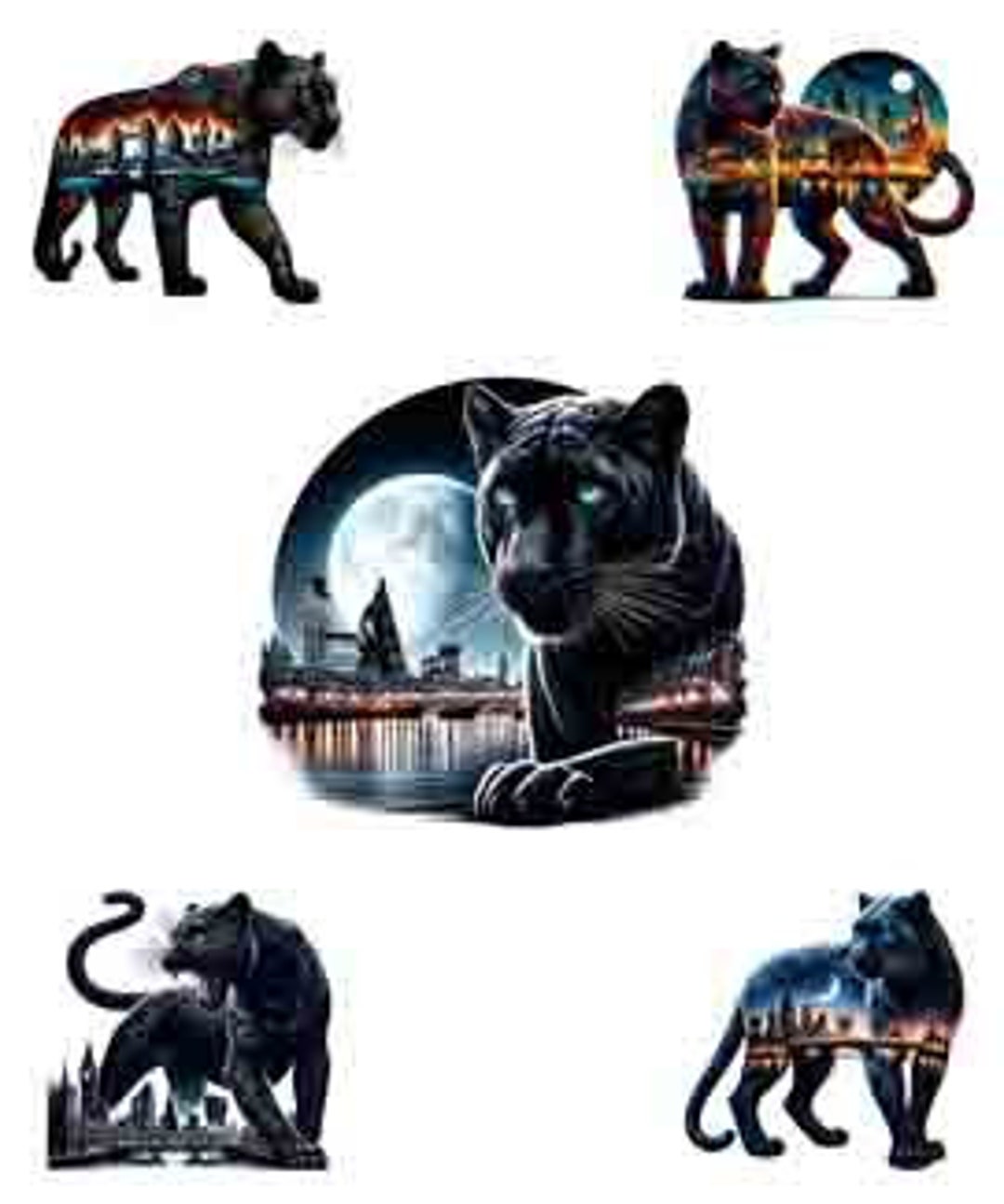 London Panther Nightfall PNG Bundle Digital Art Collection Instant ...