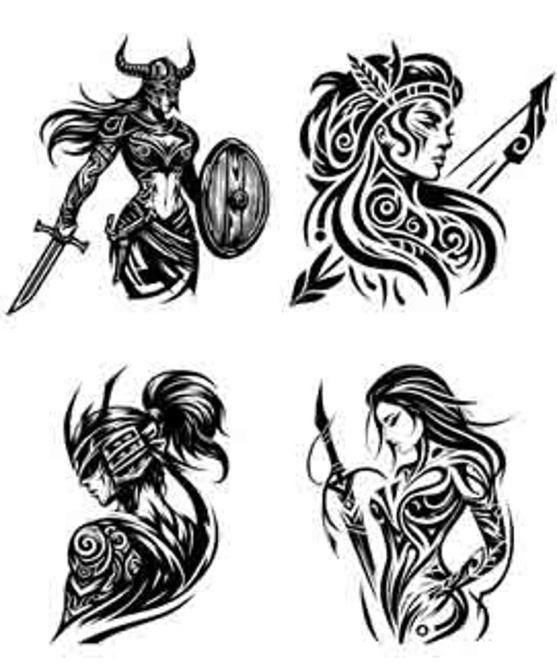 Shield Maiden Viking Women Png Bundle Digital Art Png Collection Instant Download For