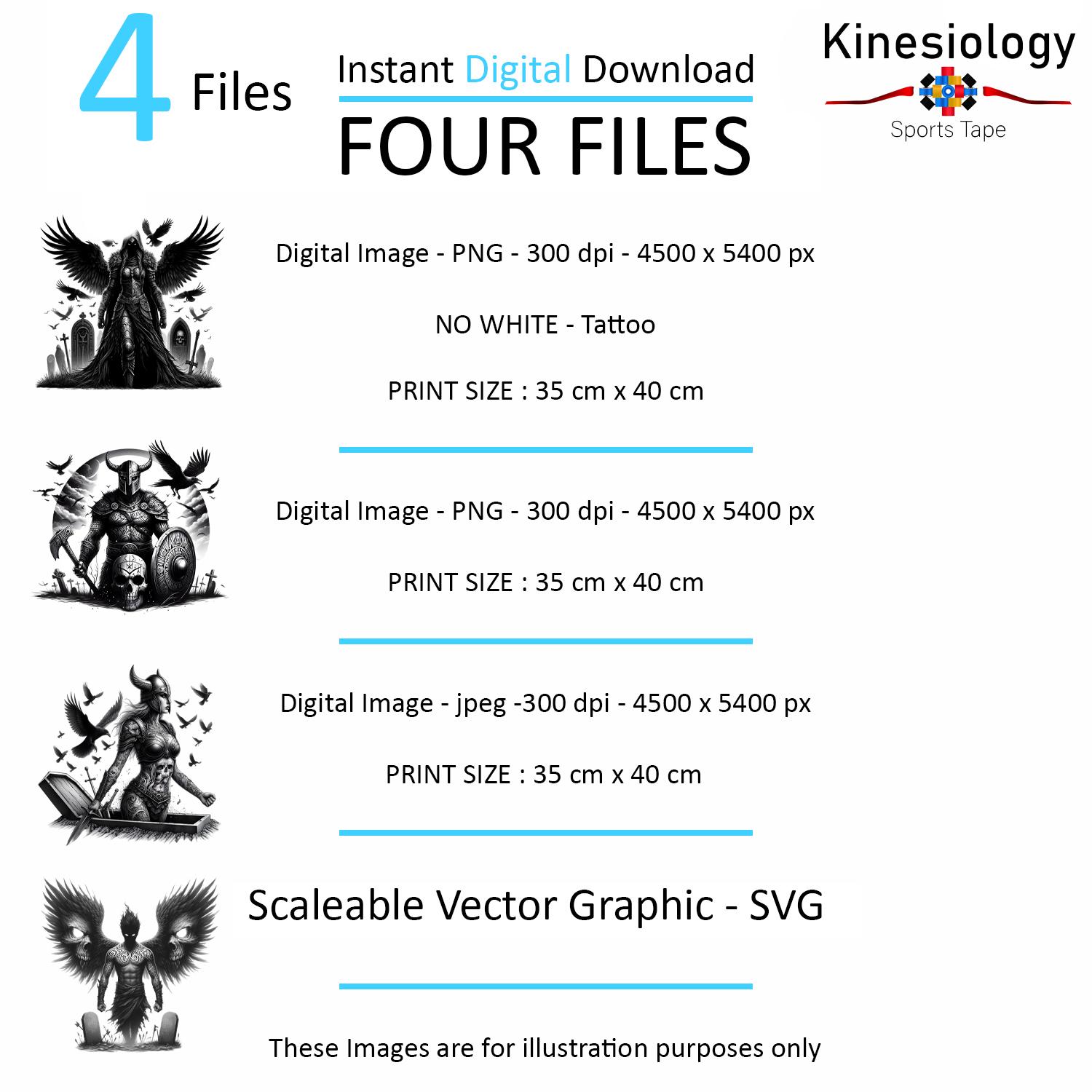 Viking Rage Digital Art Collection PNG JPEG & SVG Tribal Tattoo ...