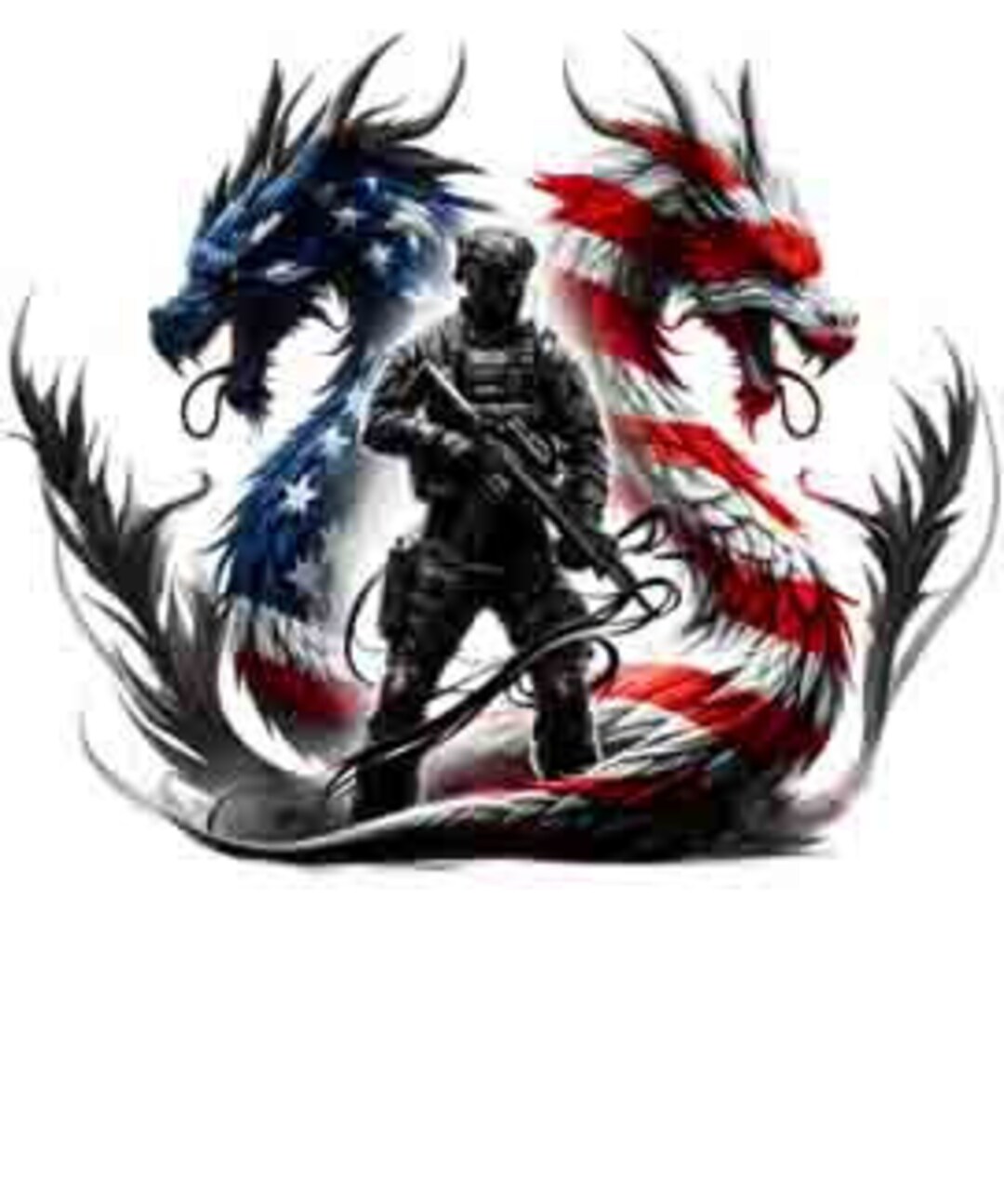 Dragon Patriot Digital Art PNG, JPEG & SVG Instant Download for Apparel ...
