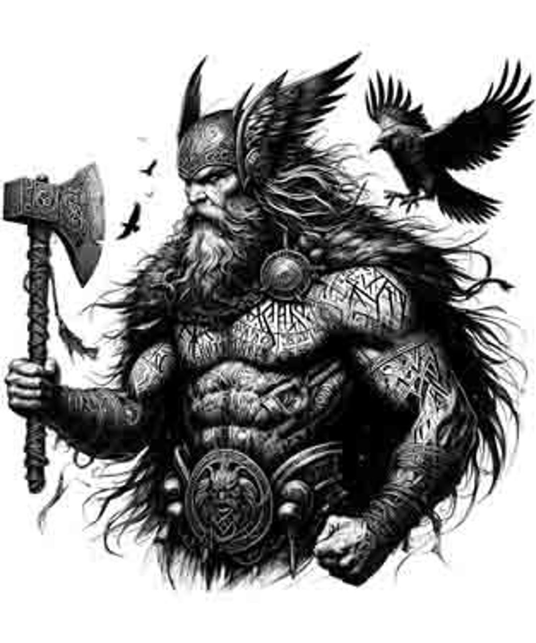 Viking Warrior Invincible Digital Art PNG JPEG & SVG Tribal Tattoo ...