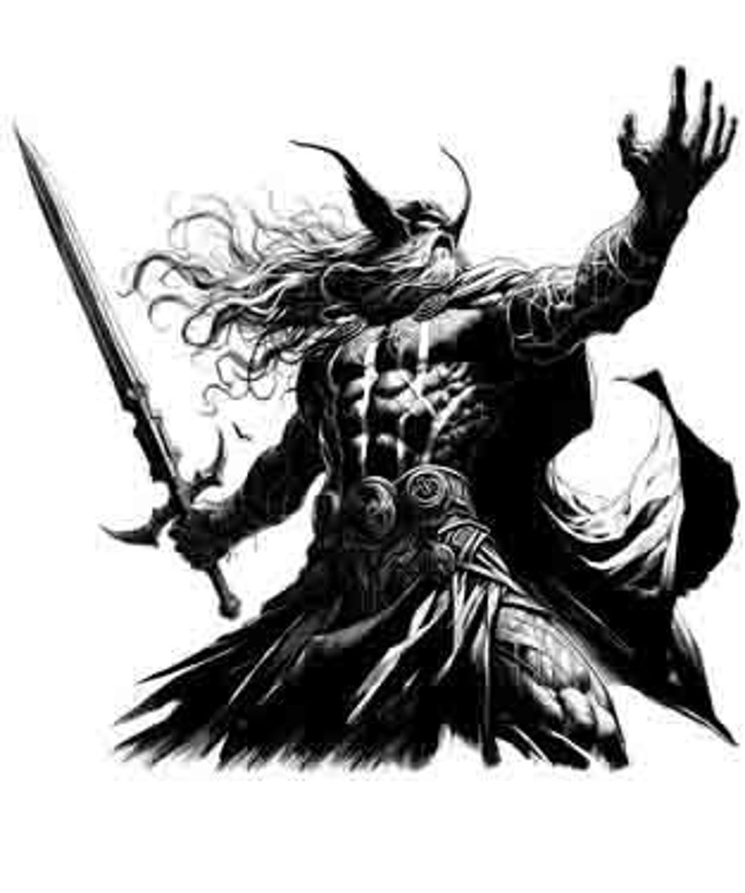 Viking Warrior Supremacy Digital Art PNG JPEG & SVG Tribal Tattoo ...