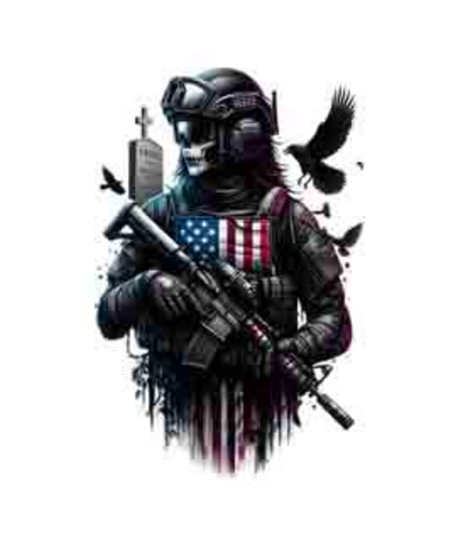 American Patriot Raven Digital Art – Military Soldier PNG, JPEG, SVG ...