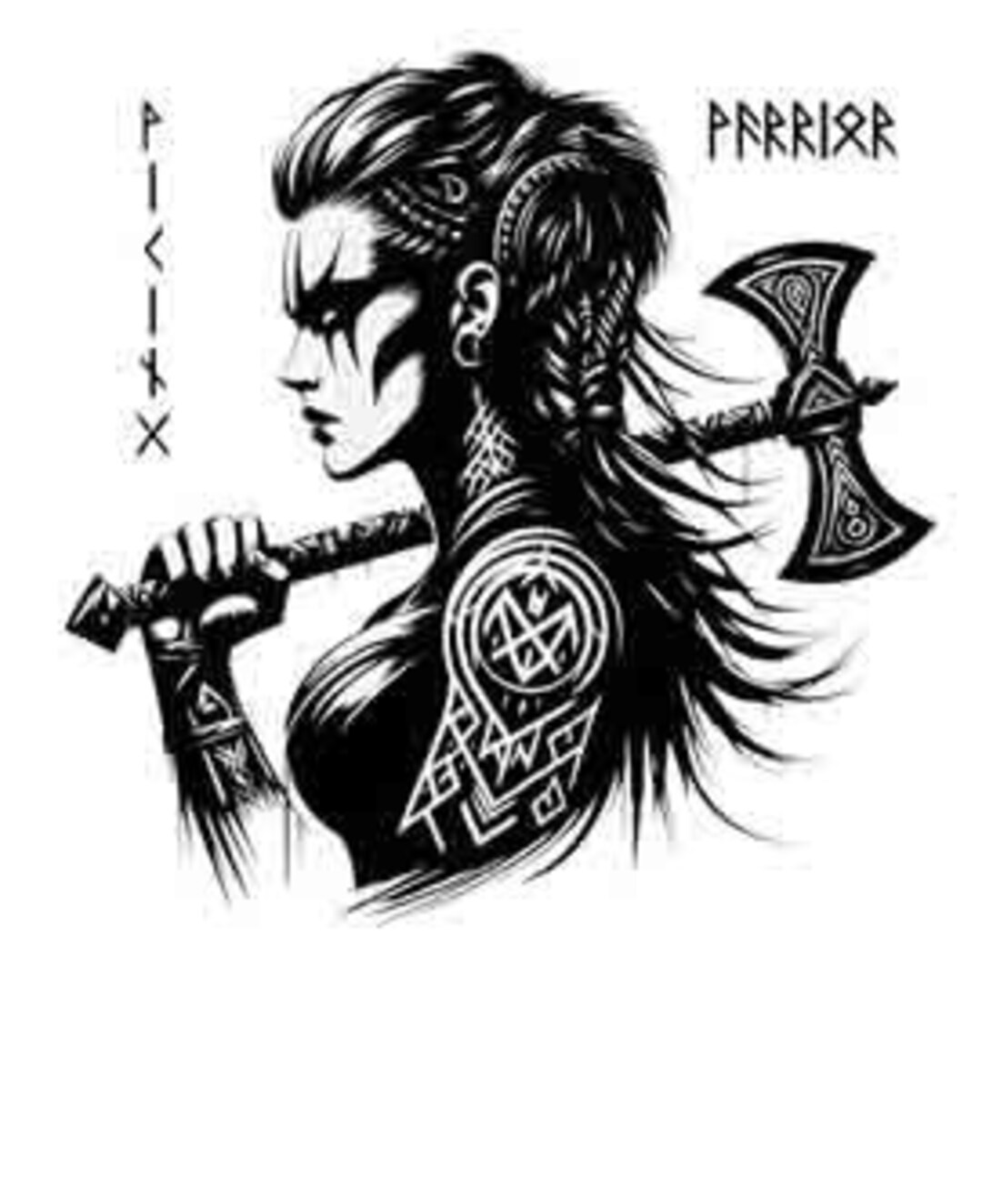 Viking Warrior Shield Maiden Valkyrie - Digital Art Collection | PNG ...