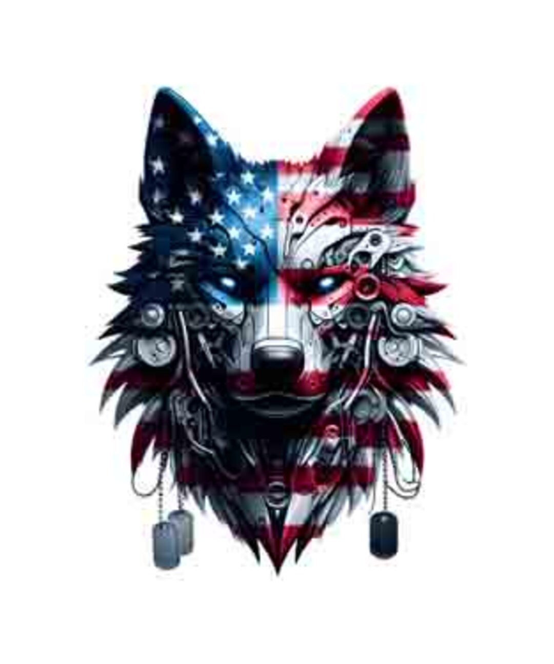 American Patriot - Biomechanical Wolf Instant Digital Download Military ...
