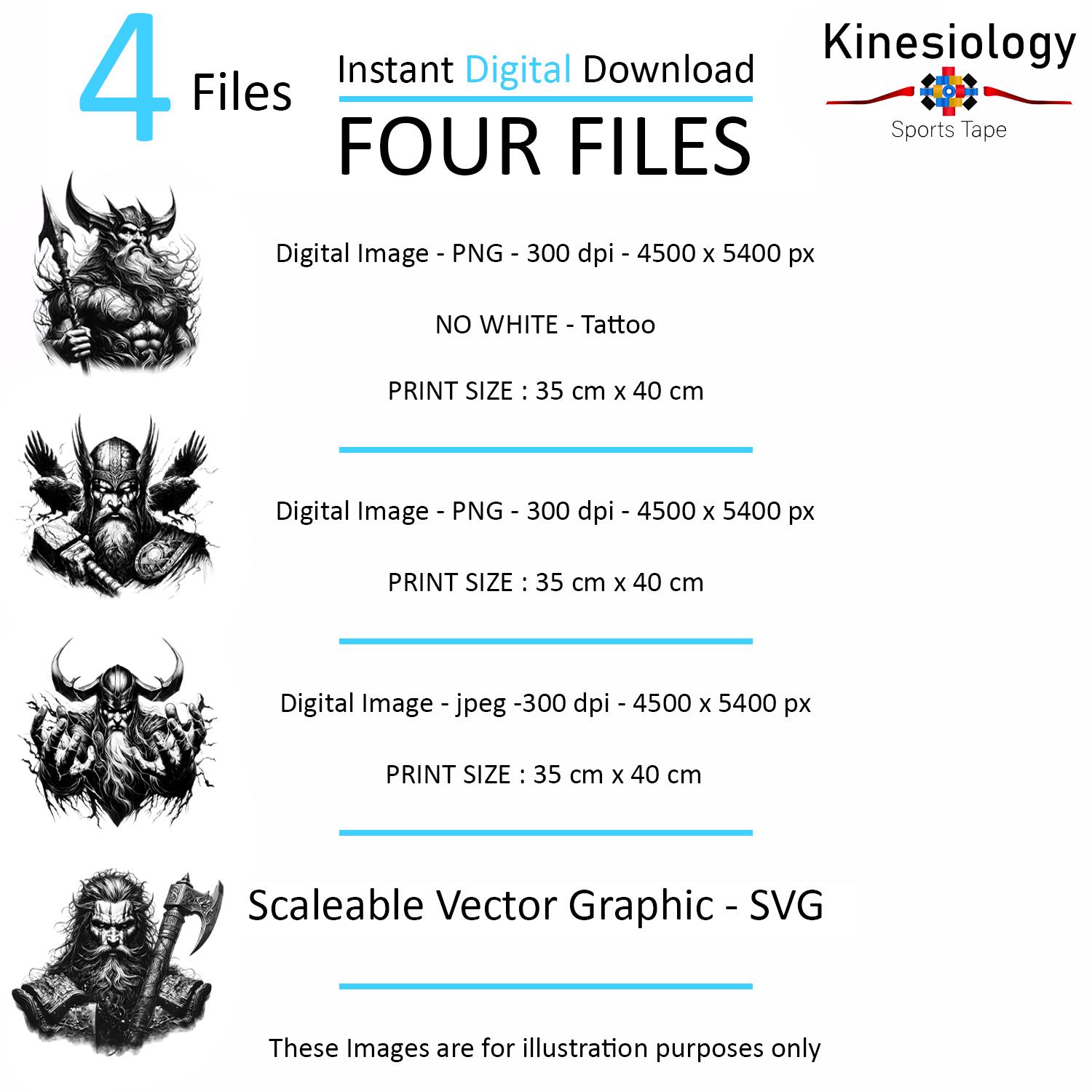 Viking Warrior Judge Digital Art PNG JPEG & SVG Tribal Tattoo Download ...