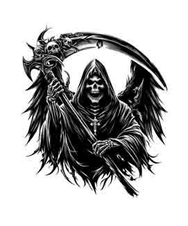 Grim Reaper Digital Art PNG, JPEG & SVG Collection Instant Download for ...