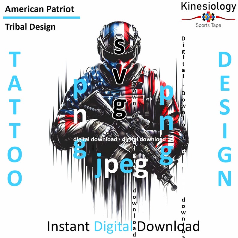 American Patriot Soldier Military Army - Digital Art | PNG, JPEG & SVG ...