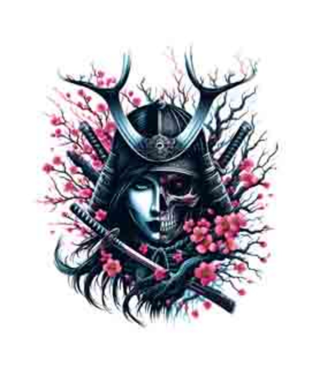 Samurai Ninja Hidden Sacrifice Grim Reaper Skull Svg Digital Art PNG ...