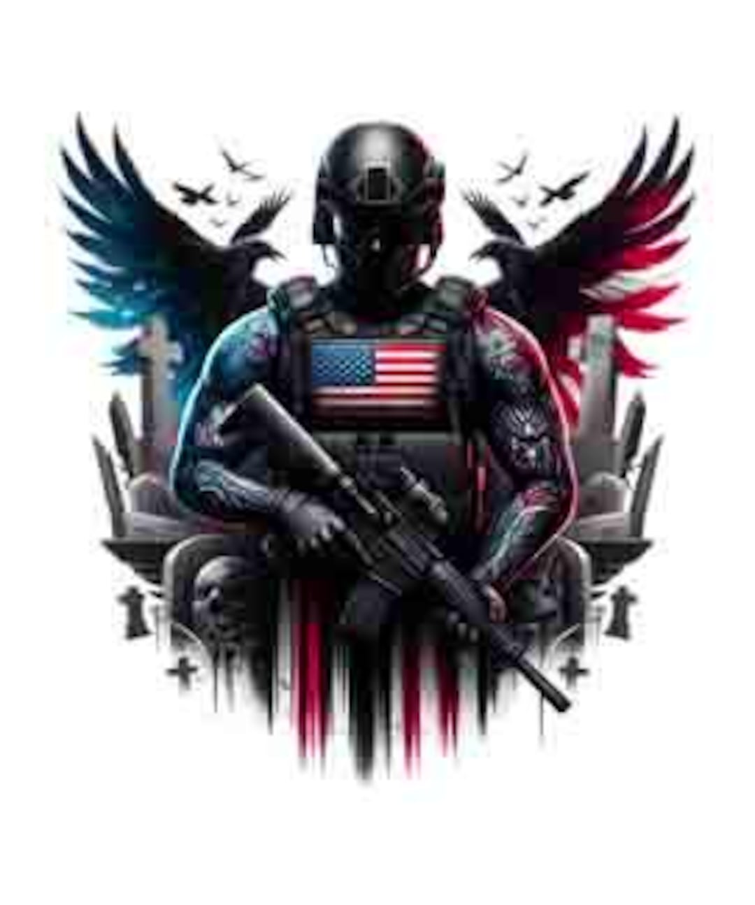 American Patriot Raven - Shadows Edge Png Military Svg Army Svg Digital ...