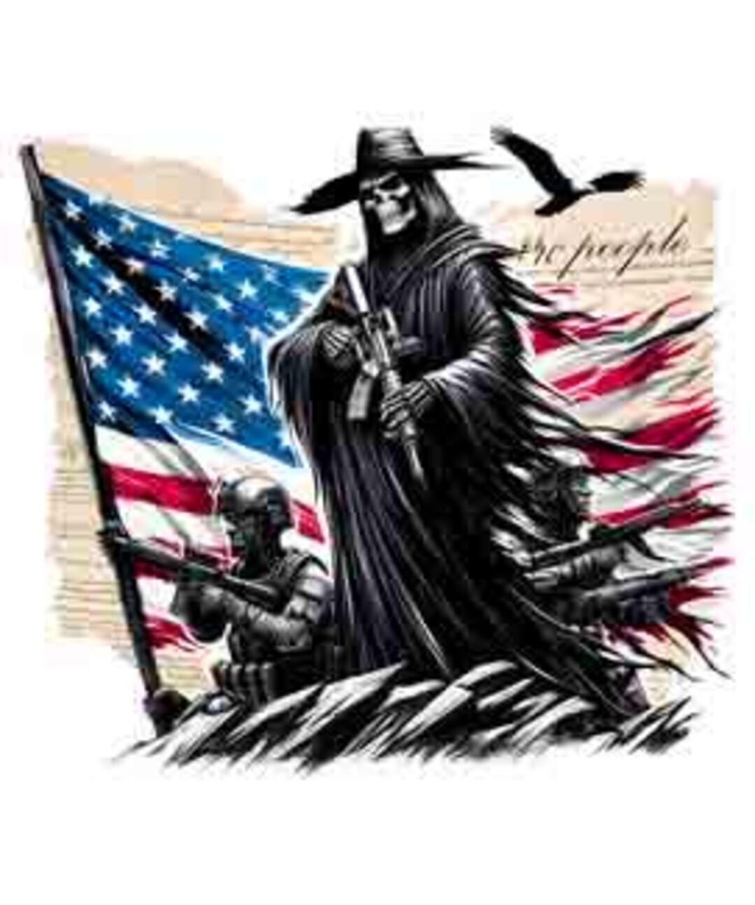 American Patriot Soldier - Skull Grim Reaper , Army Military Digital ...