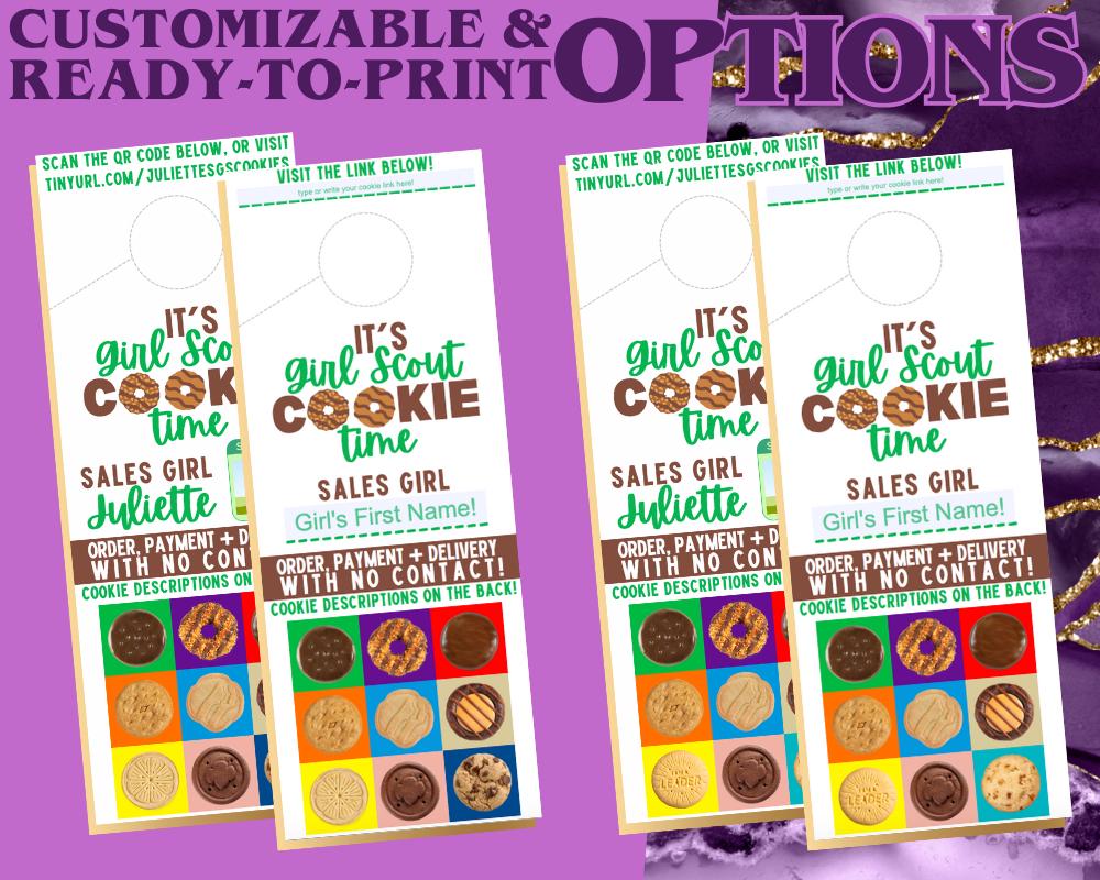 Girl Scout Cookie Door Hanger: Customizable Template (digital Download ...