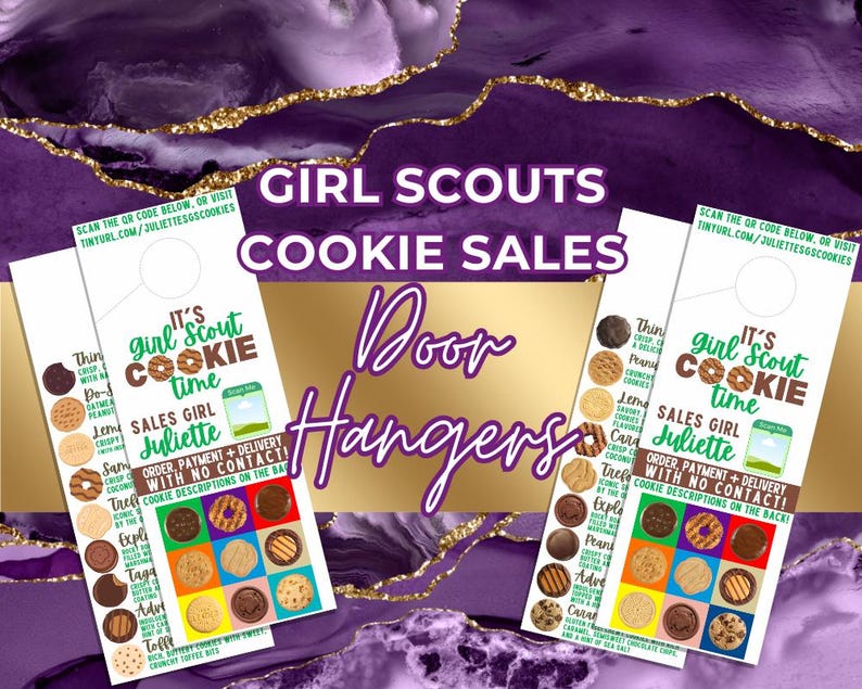 Girl Scout Cookie Door Hanger: Customizable Template (digital Download ...