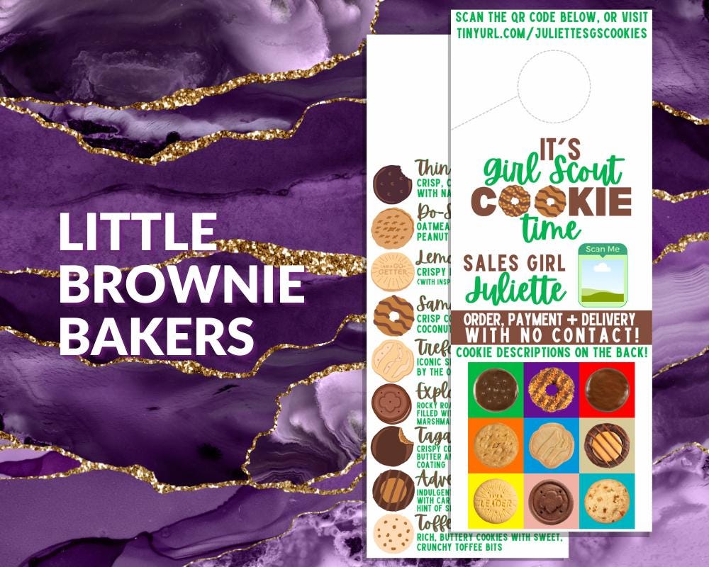 Girl Scout Cookie Door Hanger: Customizable Template (digital Download ...