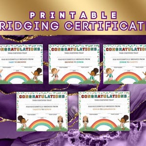 Girl Scout Bridging & Year-end Certificates: Printable PDF Bundle - Etsy