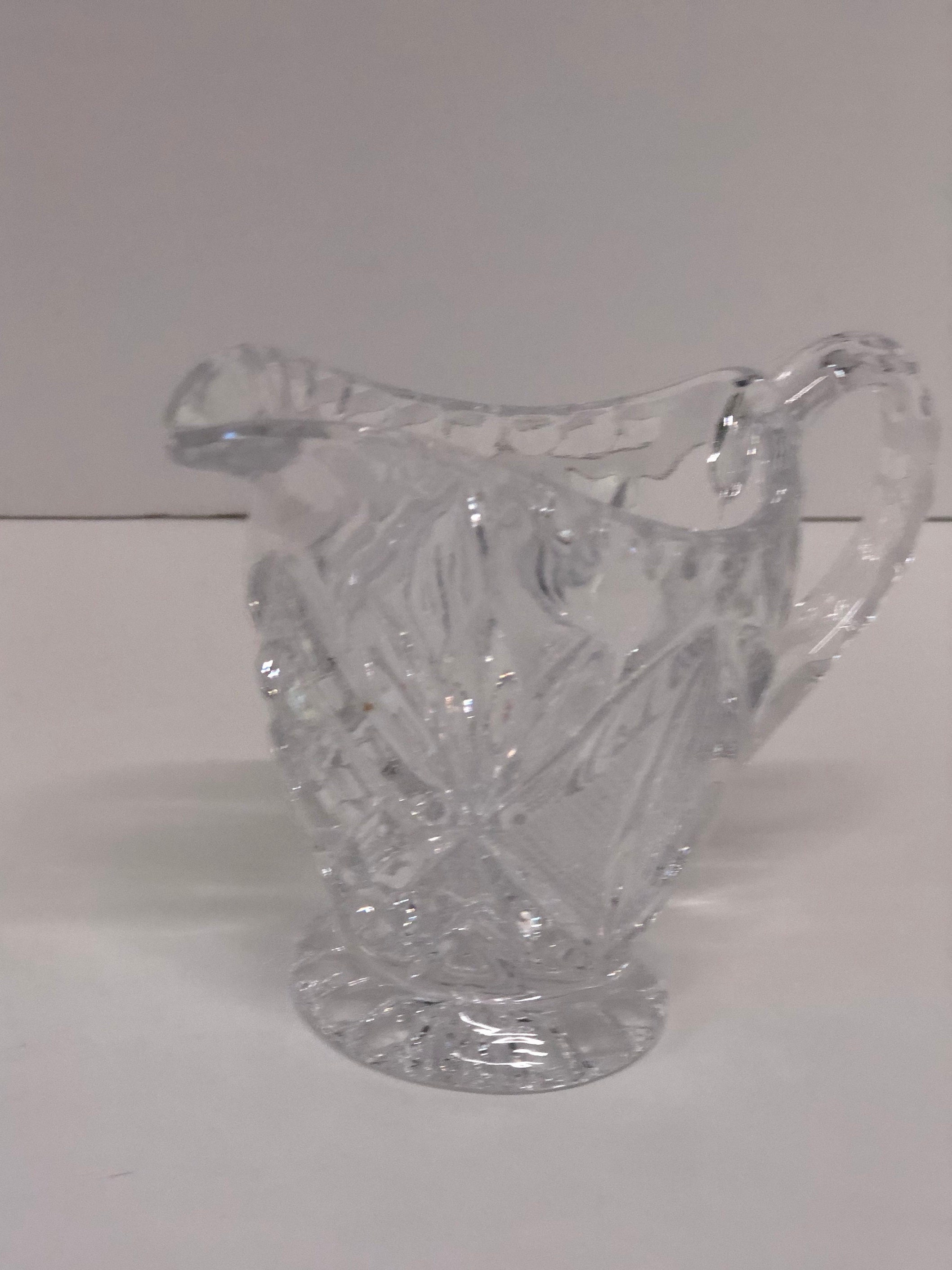 Vintage Footed Crystal Creamer - Etsy
