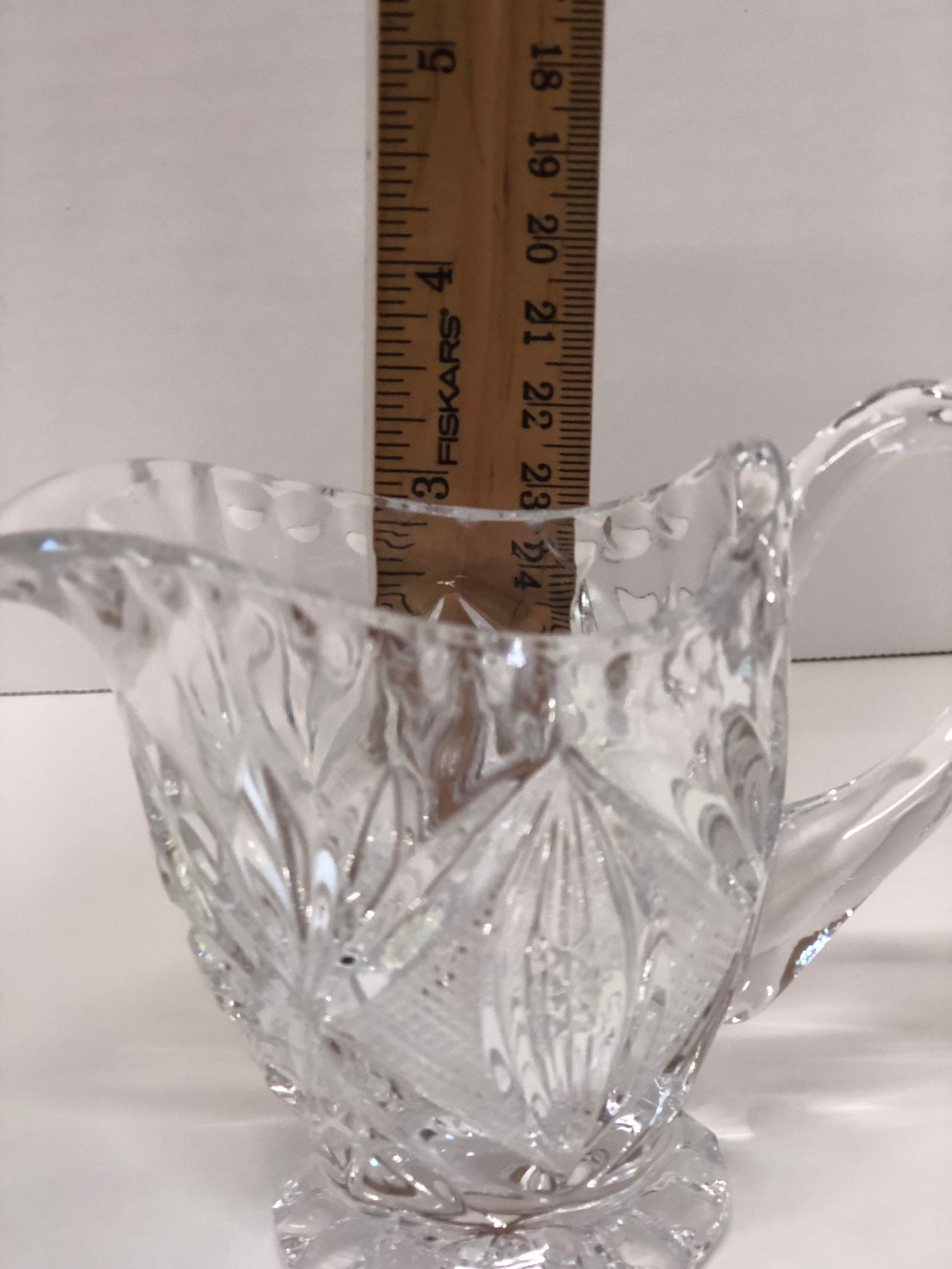 Vintage Footed Crystal Creamer - Etsy