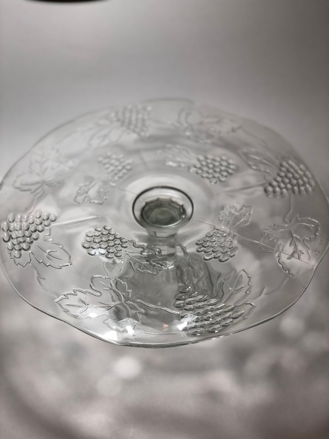 Vintage Colony Harvest Grape Pedestal Cake Stand - Etsy