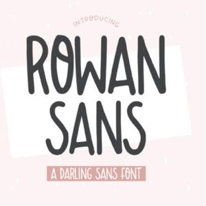 Rowan Sans Font, Script Font, Handwritten Font, Cursive Font, Signature Font, Fonts for Crafts ...