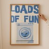 Loads of Fun Poster Funny Laundry Prints Laundry Room Decor Cute Quote ...