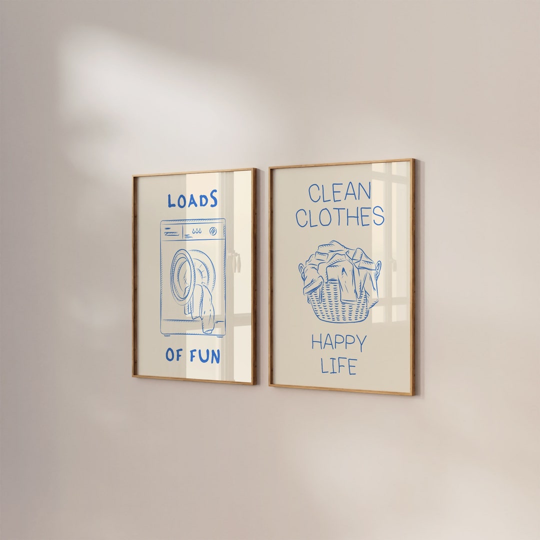 Laundry Room Poster Trendy Home Decor Funny Laundry Wall Art Laundry ...