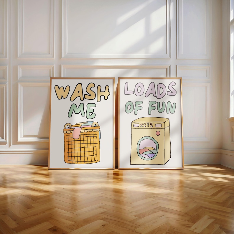 Loads of Fun Poster Funny Laundry Prints Laundry Room Decor Cute Quote ...