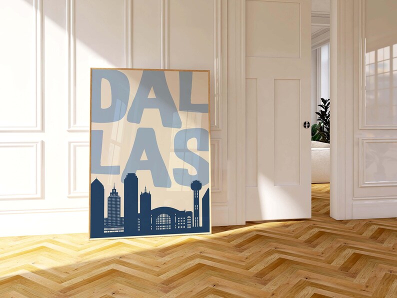 Vintage Dallas Art Print: Retro Home Decor (digital Download) - Etsy