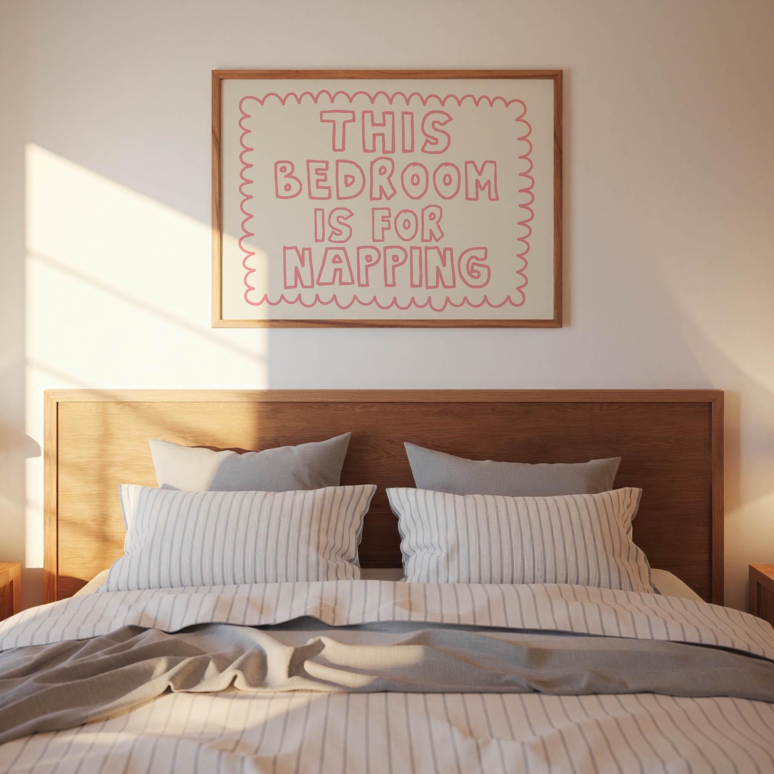 This Bedroom is for Napping Print: Trendy Bedroom Decor (digital ...