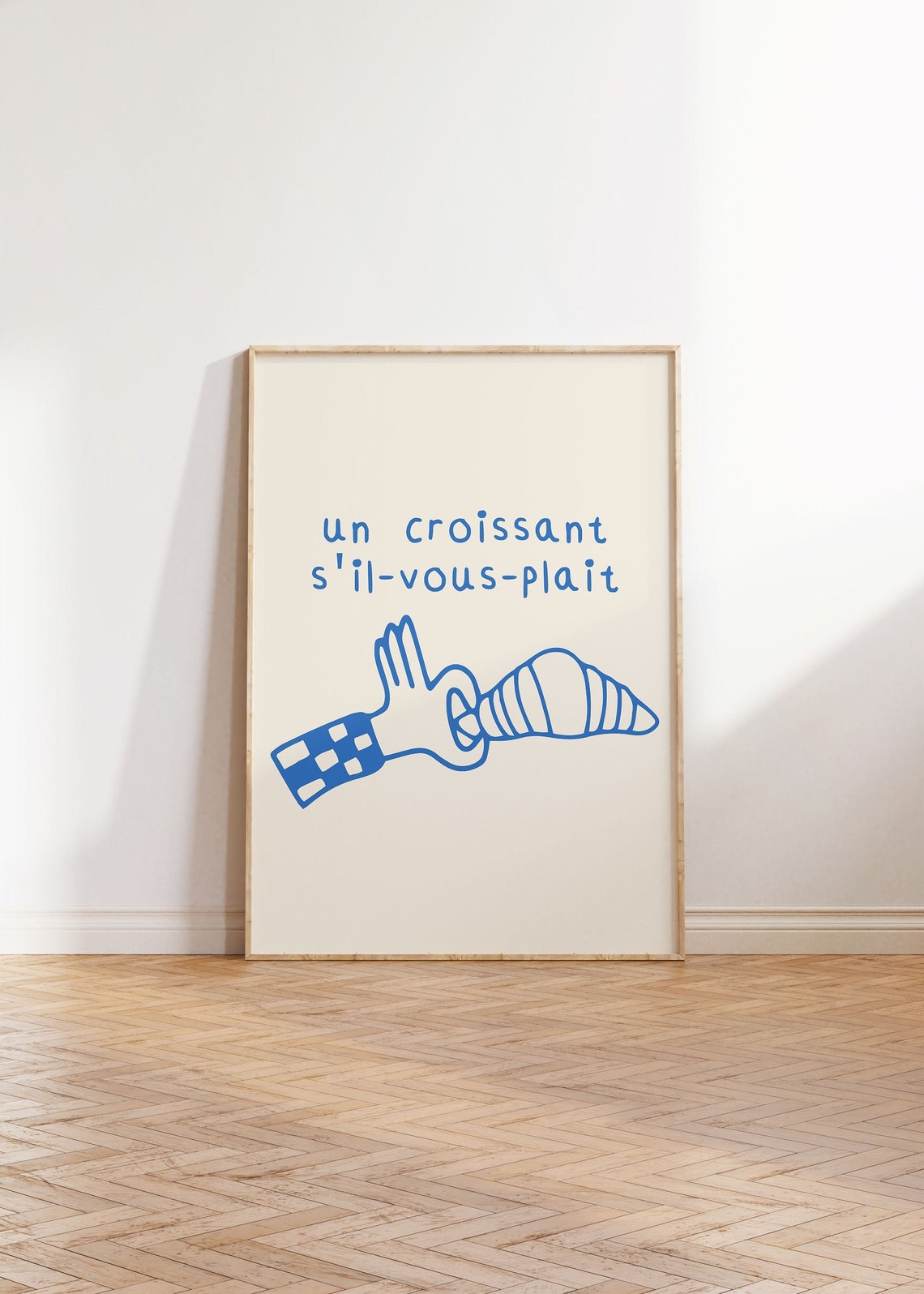 Croissant Poster Trendy Kitchen Decor Croissant Print French Wall Art ...