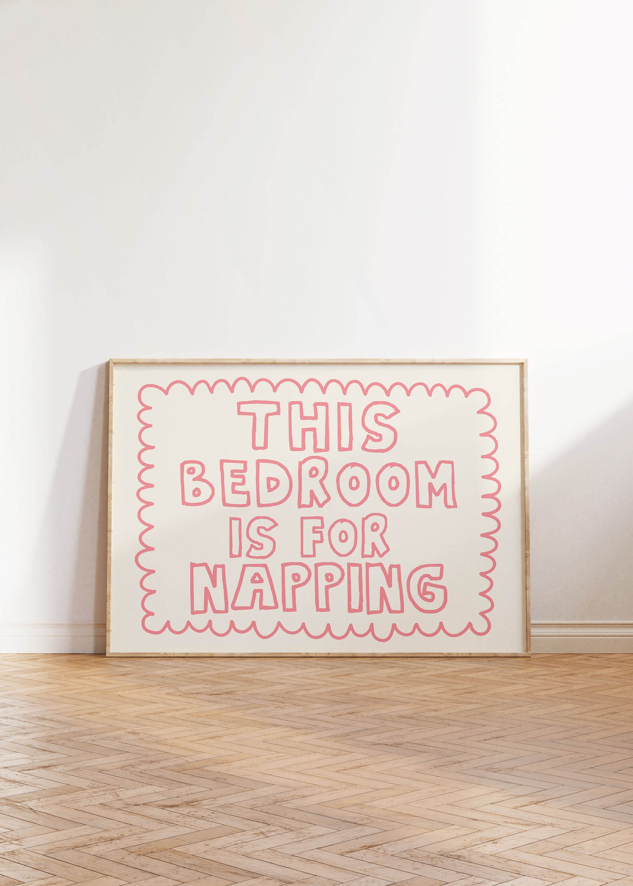 This Bedroom is for Napping Print Trendy Horizontal Wall Art Trendy ...