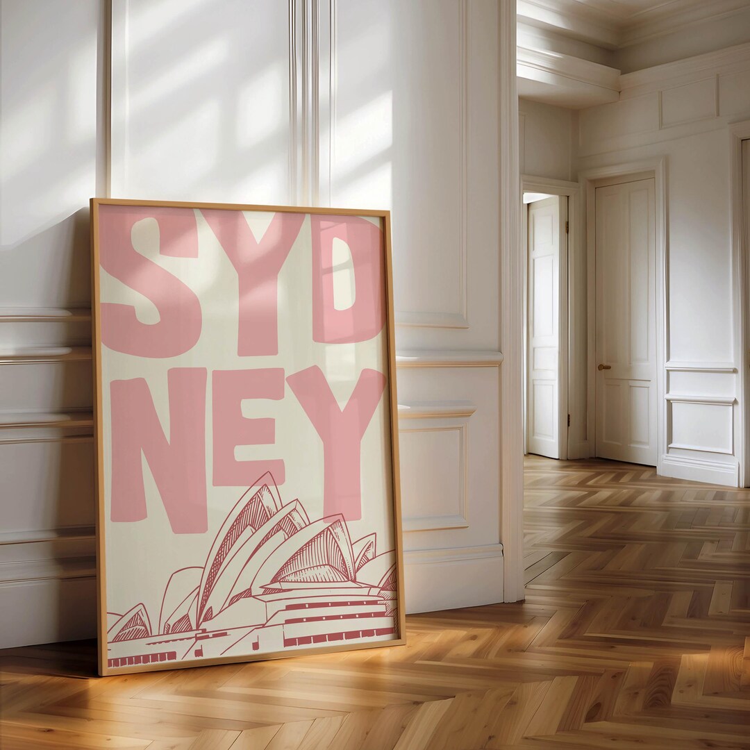 Sydney Art Print Vintage Sydney Wall Art Retro Poster Sydney Opera ...