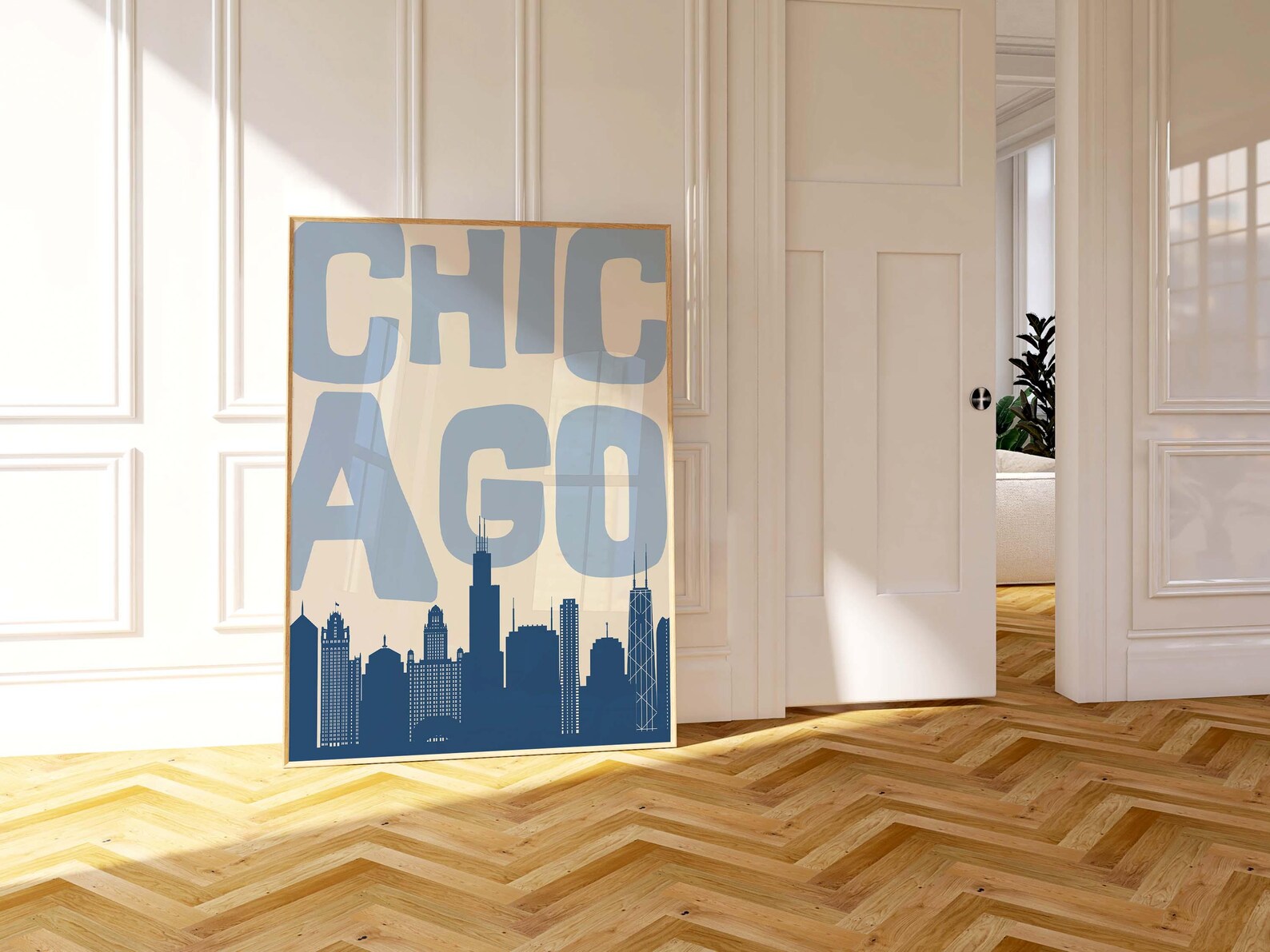 Chicago Art Print Vintage Chicago Wall Art Trendy Home Decor Retro ...
