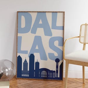 Vintage Dallas Art Print: Retro Home Decor (digital Download) - Etsy