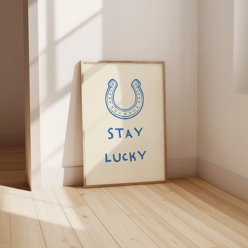 Horseshoe Poster Trendy Western Decor Retro Print Cute Western Wall Art ...