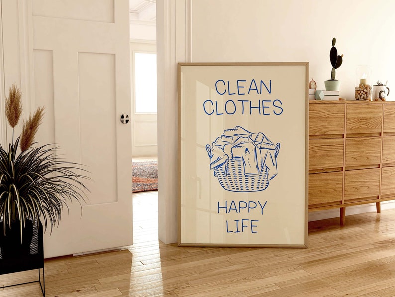 Laundry Room Poster Trendy Home Decor Funny Laundry Wall Art Laundry ...