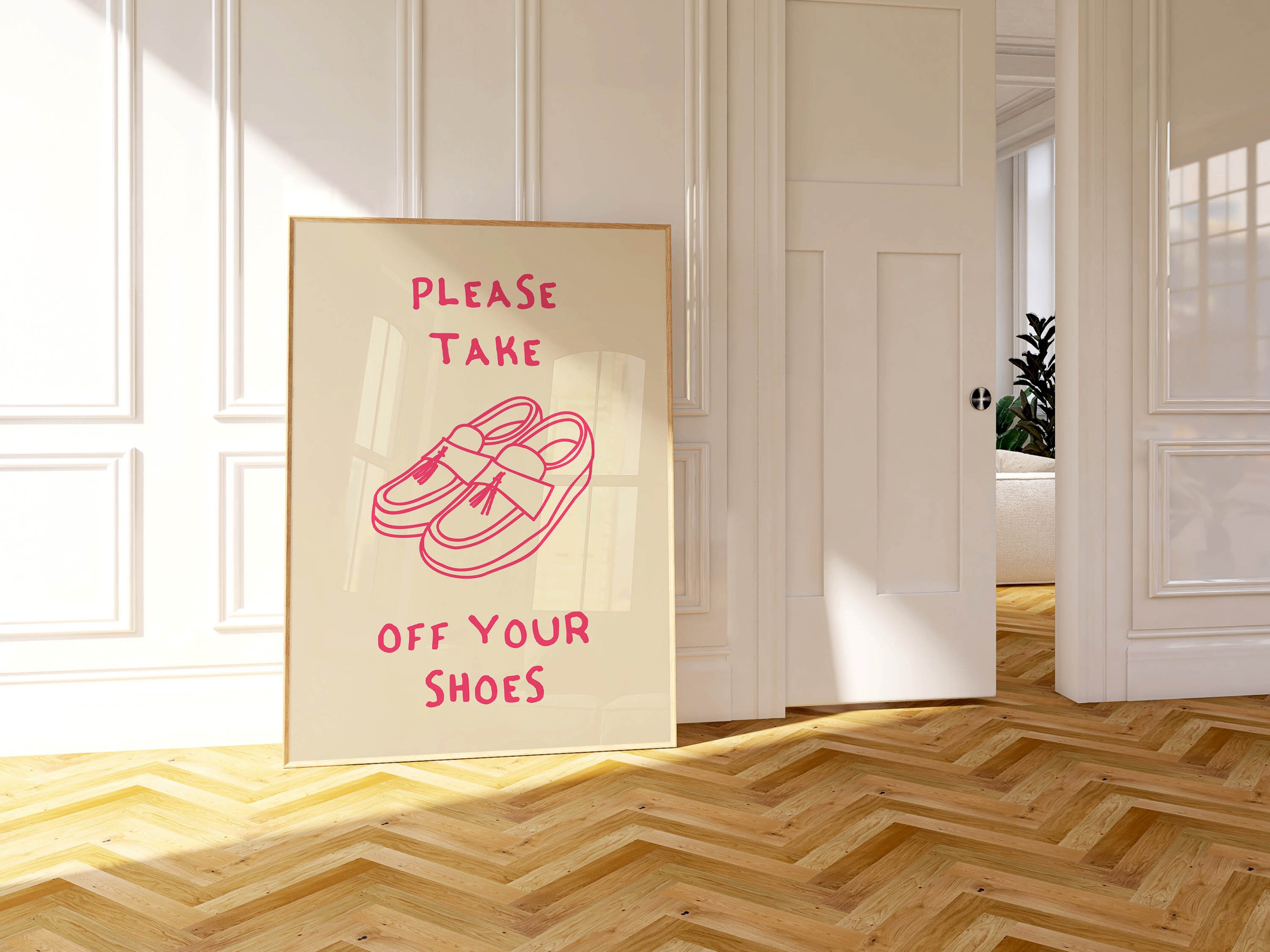 Please Take off Your Shoes Poster Funny Quote Art Trendy Home Decor ...