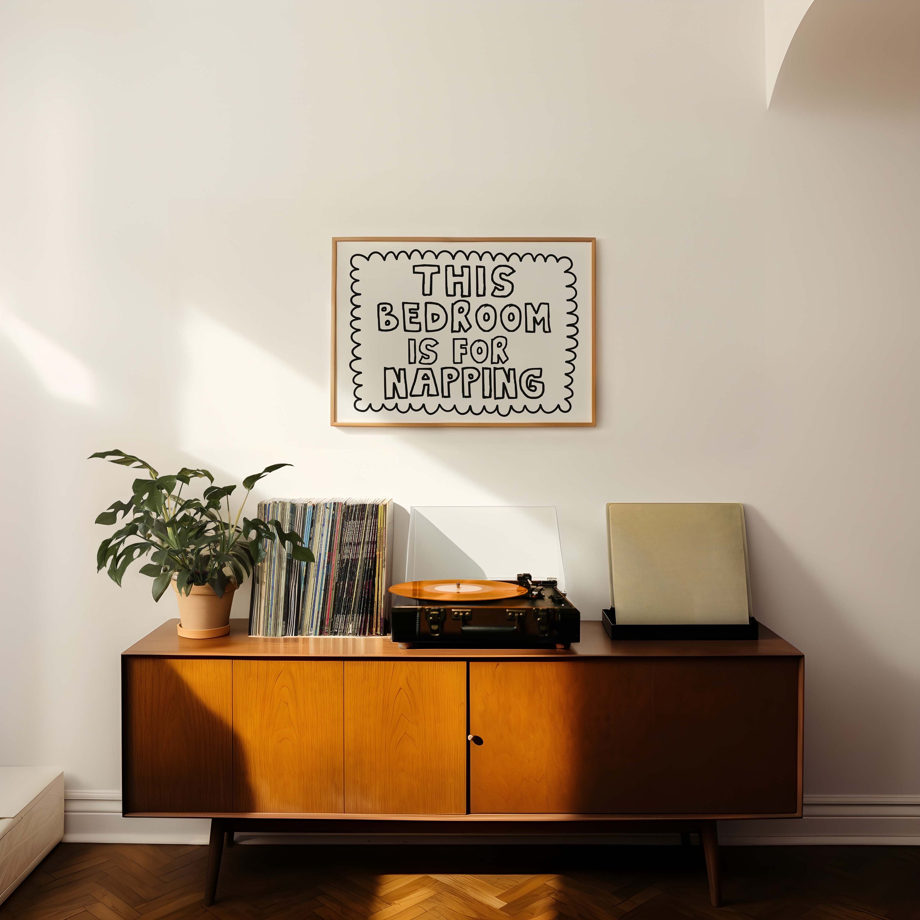 This Bedroom is for Napping Print Trendy Horizontal Wall Art Trendy ...