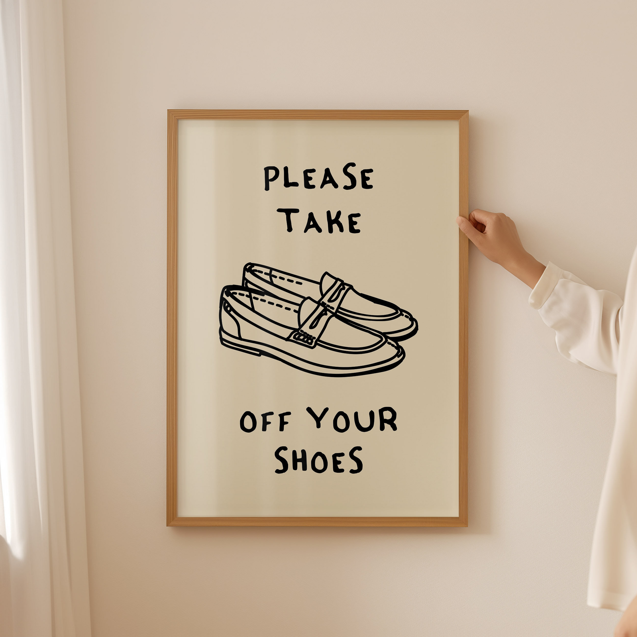 Funny 'take off Your Shoes' Poster: Trendy Minimalist Home Decor ...