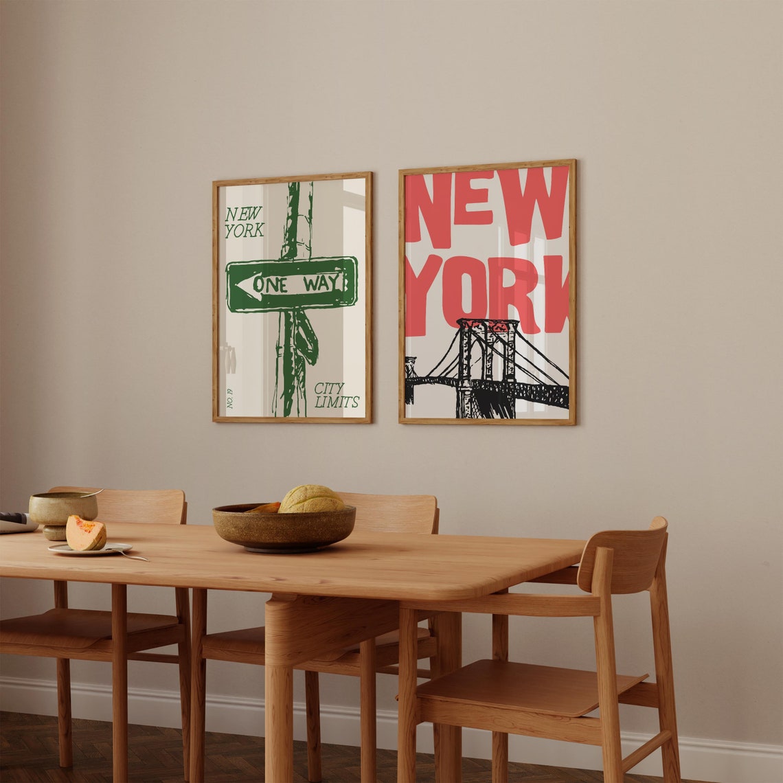 New York Prints Set of 2 • NYC Wall Art • Digital Download - Etsy